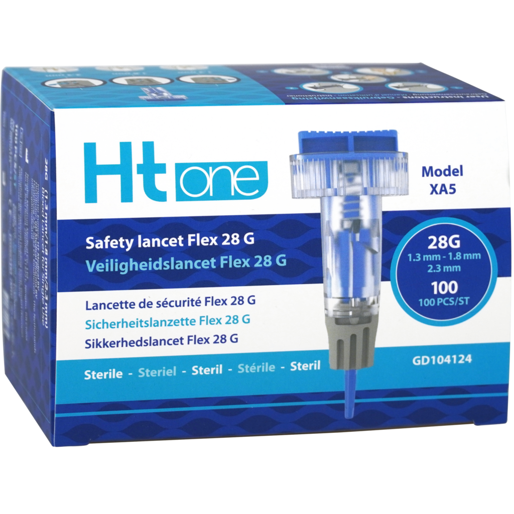 Ht- One veiligheidslancet Flex 23G & 28G · GD Medical